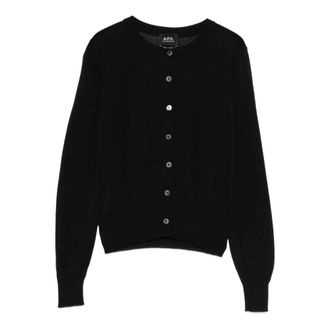 A.P.C. A.p.c., Femme, Pulls, Noir, Taille: 42 FR Cardigan Camila