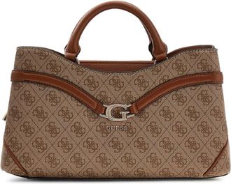 Guess Handtasche Umh&auml;ngetasche Dea Girlfriend Satchel Latte Logo hellbraun