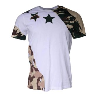 Dolce & Gabbana Camouflage Stars Crew Neck T-shirt - - Tops - Herren - Wei&szlig; - M