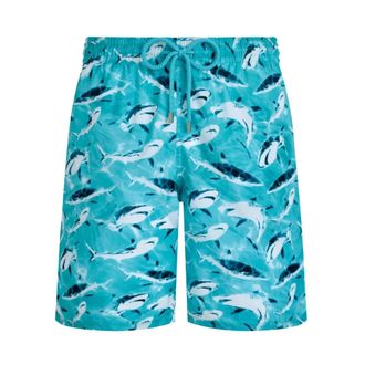 Vilebrequin Homme, Maillots de bain, Bleu, Taille: XL Maillot de bain long ultra-l&eacute;ger et pliable Requins