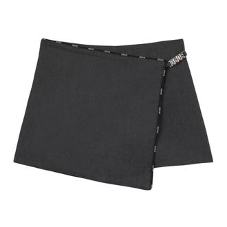 GCDS Gcds, Femme, Shorts, Noir, Taille: 36 FR Band Logo Sweatshorts