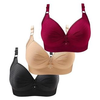 Generic Soutien-gorge sans armatures grandes tailles pour femme Soutien-gorge push-up rembourr&eacute; sans armatures Bralettes pour femmes Soutien gorge de sommeil 