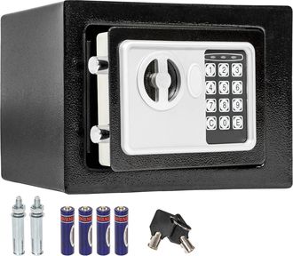 TecTake Tresor f&uuml;r Zuhause, elektronischer Safe Tresor 20 X 31 X 22cm mit 2 Notschl&uuml;sseln, M&ouml;beltresor 4,6 kg, Schranktresor mit LED Anzeige und Doppelbolzenv