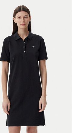GANT Kleid für den Alltag Shield 4201529 Schwarz Regular Fit