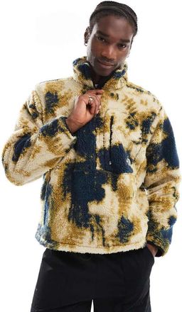 The North Face M66 - Jacke aus hochflorigem Fleece mit kurzem Rei&szlig;verschluss und gebleichtem F&auml;rbungsmuster-Bunt