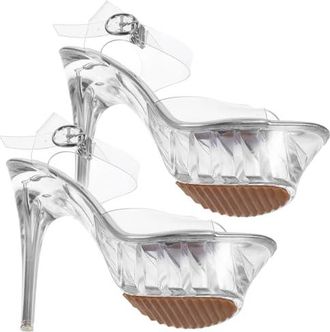 UPKOCH Sandales à Talons Hauts Femme Été Non Glissantes Mode Cristal Chic pour Soirée et Quotidien