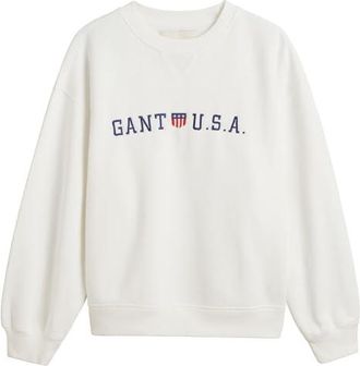 GANT Shield USA C-Neck Sweat Maillot de surv&ecirc;tement, Coquille doeuf, M Femme