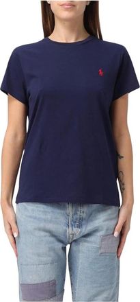 Polo Ralph Lauren Femme, Tops, Bleu, Taille: 46 FR T-Shirt Col Rond
