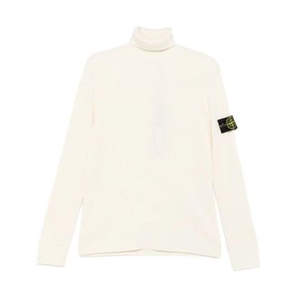Stone Island Wei&szlig;e T-Shirts und Polos - - Knitwear - Herren - Wei&szlig; - L