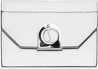 Christian Louboutin Homme, Accessoires, Blanc, Taille: ONE Size Elisa Chain Leather Card Wallet