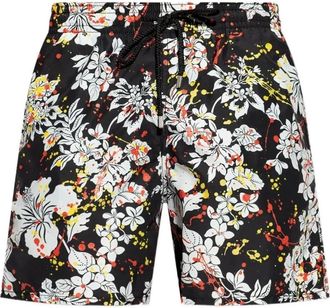 Palm Angels Homme, Maillots de bain, Multicolore, Taille: M Flower Splash Swim Shorts