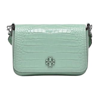 Tory Burch Femme, Sacs, Vert, Taille: ONE Size Thea Embossed Flap