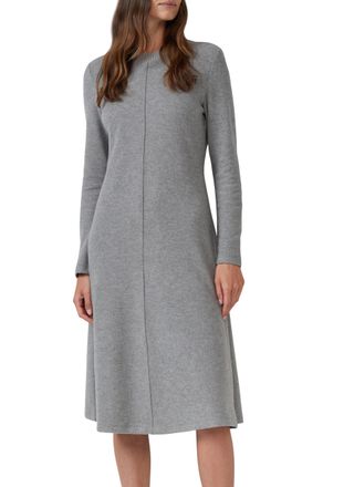 s.Oliver Strukturiertes Midikleid aus weichem Sweat im Slim Fit