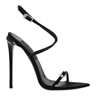 Philipp Plein Femme, Chaussures, Noir, Taille: 40 EU Crossing Sandales &agrave; Talons Hauts 12 Strass