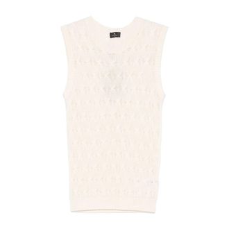 Etro Beige Mesh Vest Sweater - - Knitwear - Damen - Beige - S