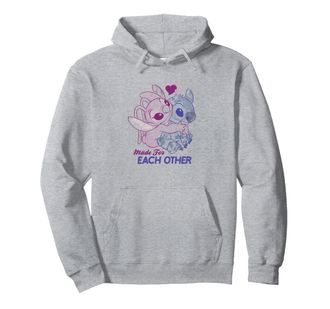 Disney Lilo & Stitch Valentinstag Stitch & Angel Pullover Hoodie
