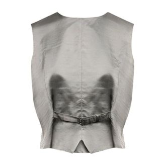 Maison Margiela S52Fb0096 Weste - - Tops - Damen - Grau - M