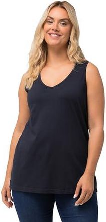 Ulla Popken Haut Classique en Pur Coton T-Shirts, Outerspace, 52-54 Femme