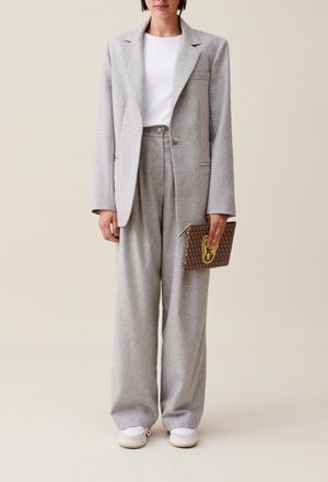 Claudie Pierlot Veste tailleur gris laine m&eacute;lang&eacute;e