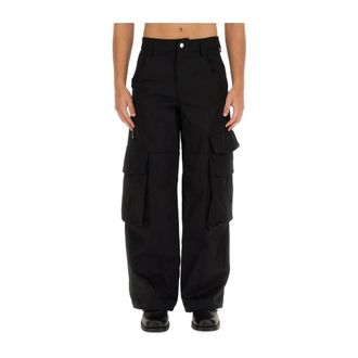 GCDS Wide Hosen - - Trousers - Herren - Schwarzk - S