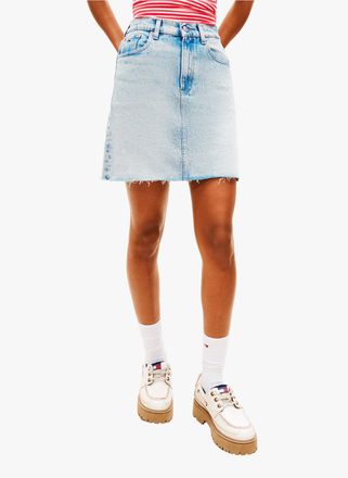 Tommy Hilfiger Jupe courte en denim de coton m&eacute;lang&eacute;