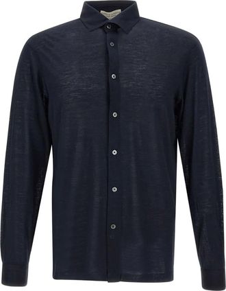 FILIPPO DE LAURENTIIS chemise boutonnée à manches longues - Bleu