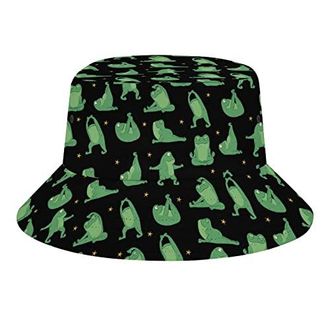 Generic Yoga De La Grenouille-1 Chapeaux De Pêcheurs Pliable Chapeaux De Seau Mode Bucket Hat pour Loisirs Chasse Plage