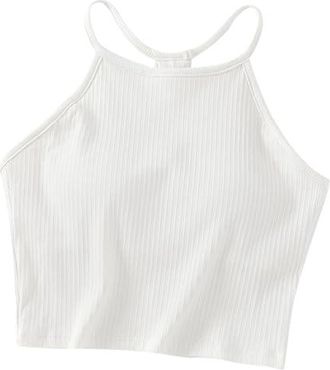 Generic D&eacute;bardeur de sport pour femme avec soutien-gorge int&eacute;gr&eacute; - Tendance - Athl&eacute;tique - Sans manches - Solide - Entra&icirc;nement - Printemps - D&eacute;bardeurs de co