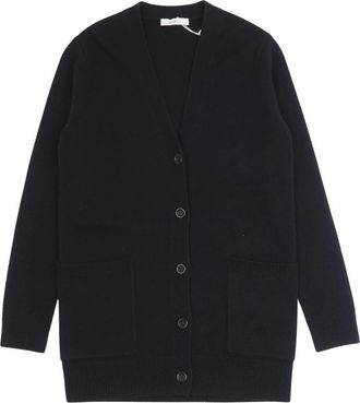Max Mara Femme, Pulls, Bleu, Taille: 38 FR Villar Wool and Cashmere Cardigan