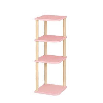 Generic 4-8-stufiges Eck-B&uuml;cherregal, B&uuml;cherregal aus Holz, hohes, schmales B&uuml;cherregal, geeignet for die Aufbewahrung von B&uuml;chern, Fotoalben und Dekorationsg