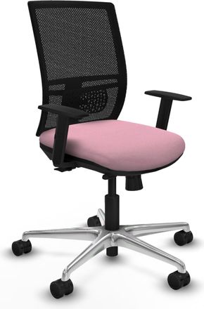 Piqueras y Crespo Yunquera Computerstuhl mit 1D-Armen, h&ouml;henverstellbare Lendenwirbelst&uuml;tze, ausgestattet mit Syncro/Traslack und Schneidschaum, mit Rollen 65 mm, Nylon