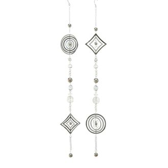 Boltze Boltze Girlande Stratos 1 St&uuml;ck 2-Fach Sortiert Silber Metall Outdoor Indoor Deko