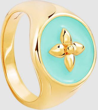 Cabirol Chevali&egrave;re Croisette Laiton Turquoise