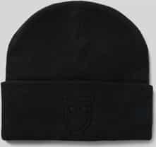 Knowledge Cotton Apparel Beanie mit Label-Detail