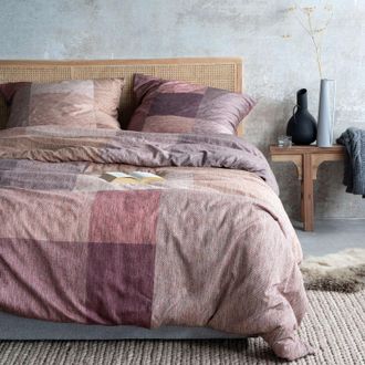 Irisette Mako-Satin-Bettwäsche Magic 8878-50, braun, Größe:135x200 cm + 80x80 cm