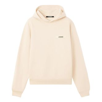 Jacquemus Homme, Sweatshirts et sweats &agrave; capuche, Beige, Taille: XL Grosgrain Sweat &agrave; capuche