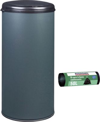 Rossignol Poubelle de cuisine touch 45L et 10 sacs poubelle 50L - HANDTOUCH ROSSIGNOL