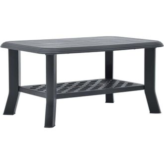 vidaXL Table basse Anthracite 90x60x46 cm Plastique Vidaxl