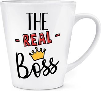 Gift Base The Real Boss Latte-Tasse, 340 ml