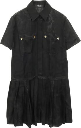 Versace robe à motif en jacquard (années 2000) - Noir