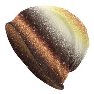 Ahdyr Bonnet Fin Vert ombr&eacute; &agrave; Paillettes de No&euml;l, Extensible, en Maille l&eacute;g&egrave;re et Souple, pour Femmes et Hommes