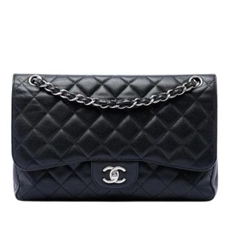 Chanel Sac bandouli&egrave;re matelass&eacute; en cuir caviar Pre-owned - Femme - Pre-owned - Noir - Taille: ONE Size