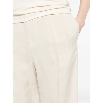 Barena Linen-Blend Pleated Trousers - Beige