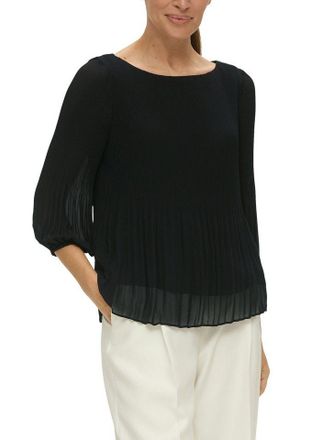 s.Oliver Plisseebluse - elegante, gef&uuml;tterte Bluse f&uuml;r B&uuml;ro, Freizeit oder festliche A