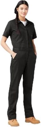 Dickies Femme, COMBINAISON MANCHES COURTES FLEX, noir, XS