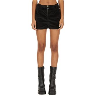 CAPASA MILANO Samt Schnalle Shorts - - Shorts - Damen - Schwarzk - S