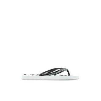 Versace Jeans Couture Homme, Chaussures, Blanc, Taille: 44 EU Tongs en caoutchouc avec logo