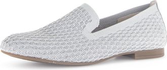 Gabor Damen Slipper, Frauen Slip On,Freizeitschuhe,modisch,Mokassins,Halbschuhe,Schlupfschuhe,schluepfschuhe,Slides,grau (Glitter),41 EU / 7.5 UK