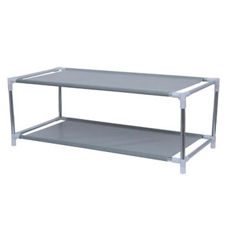 SOLUSTRE Toyvian Praktisches Metall Schuhregal Schuhablage für Schlafzimmer und Schlafsaal Platzsparender Schuhhalter für Innenbereiche Einfache Montage ohne W