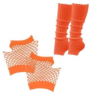 Generic Jambi&egrave;res pour femmes, accessoires dusure en filet cassable avec filet chaud pour les jambes, jambi&egrave;res des ann&eacute;es 80 et gants de poisson courts en ny